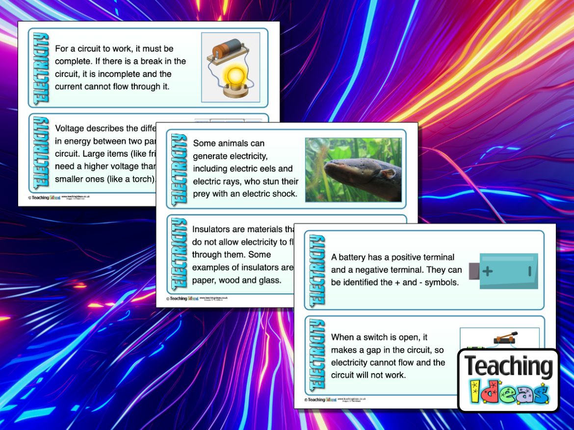Electricity Fact Cards - Teaching Ideas