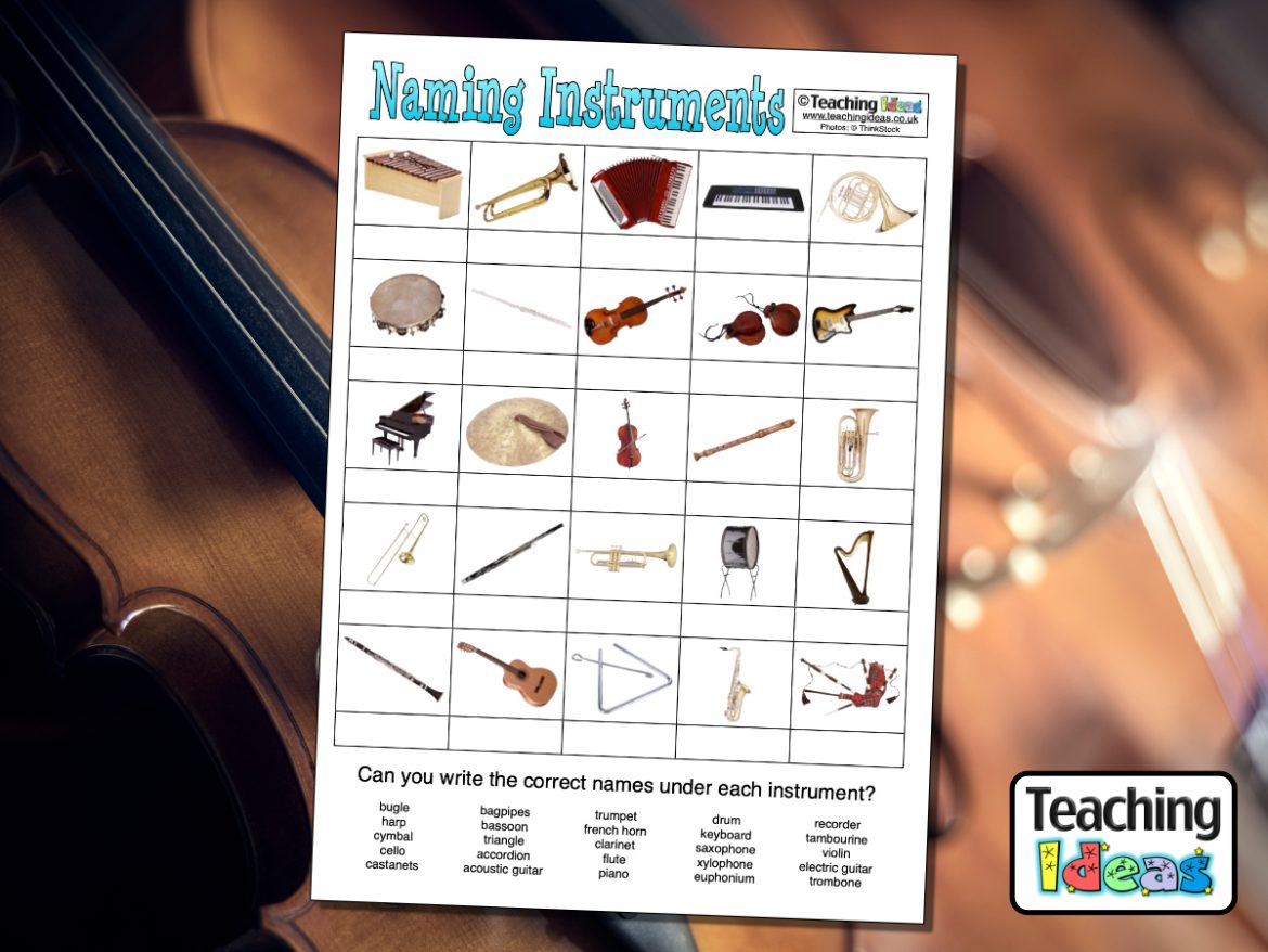 Naming Instruments Activity - Teaching Ideas