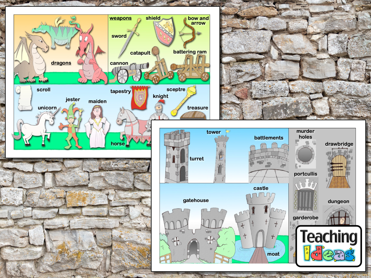 Castles Word Mats - Teaching Ideas